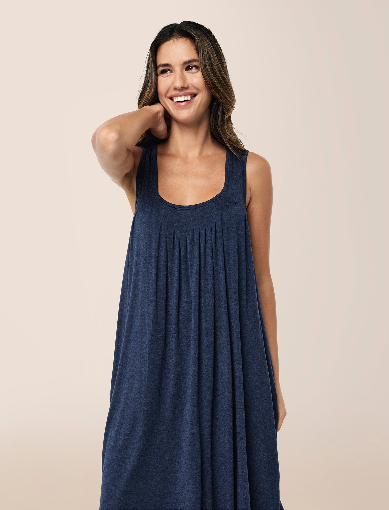 Kate Modal Soft Pleat Front Nightie
