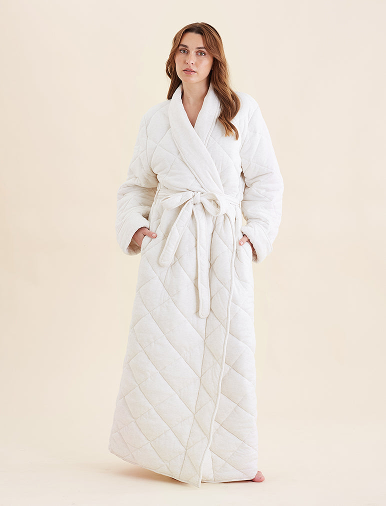 Quilted Cotton Maxi Robe