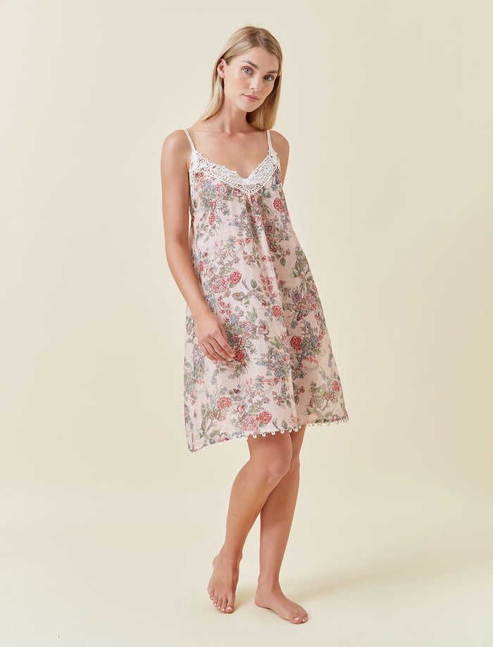 Layla Lace Front Midi Nightie